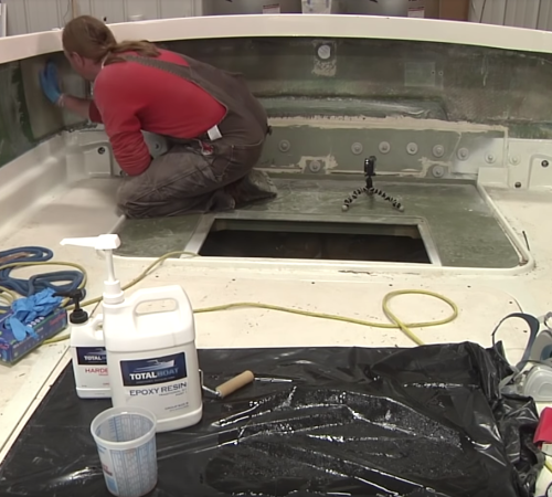 Boatworks Today: Reinforcing the Bertram Moppie Transom – TotalBoat
