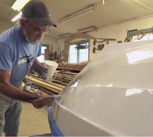 Painting the TotalBoat Sport Dory With Wet Edge Topside Paint