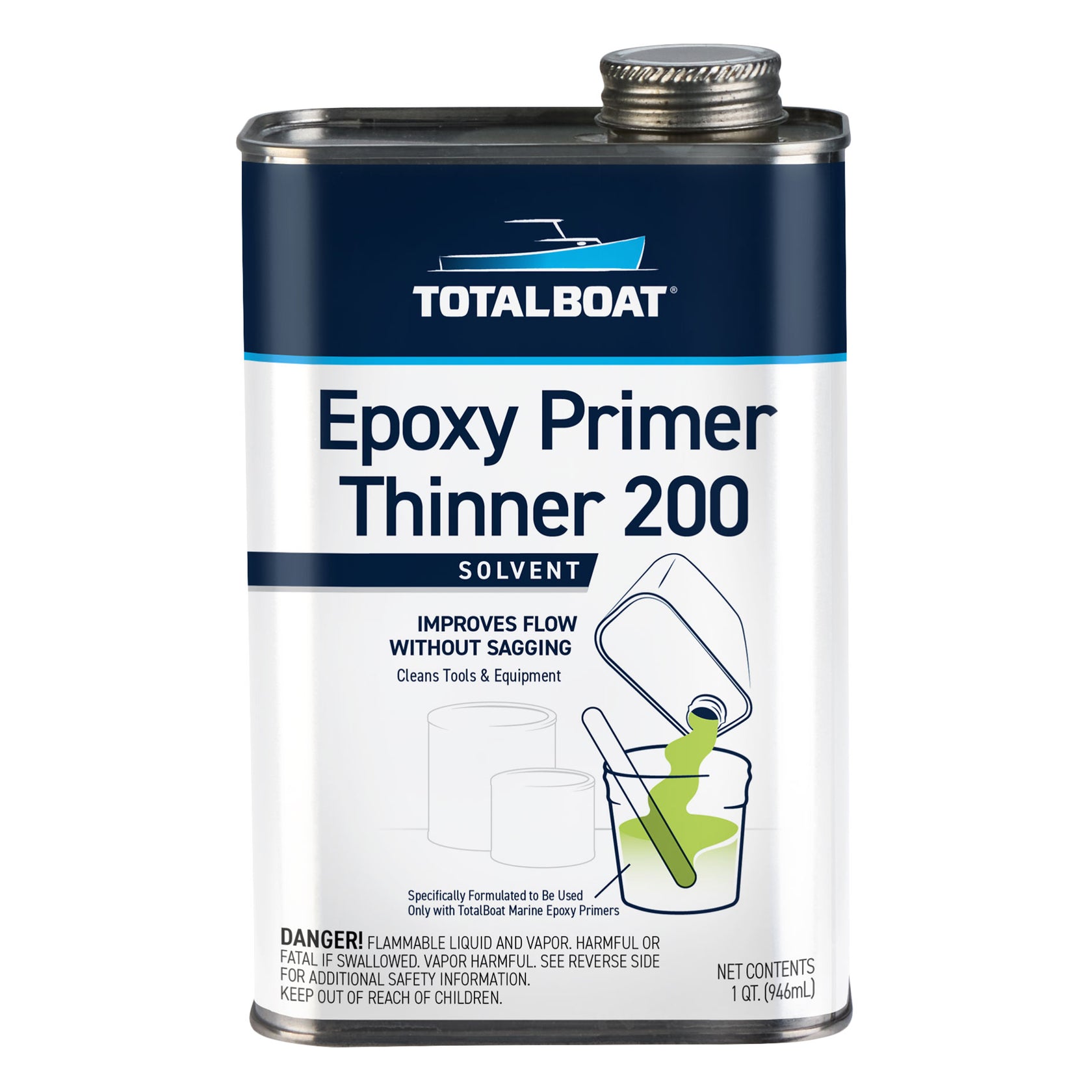 Epoxy Primer Thinner 200 | Marine Solvent For TotalBoat Epoxy
