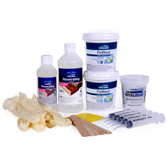 TotalBoat Epoxy Wood Restoration & Repair Kit for Damaged or Rotted Wood